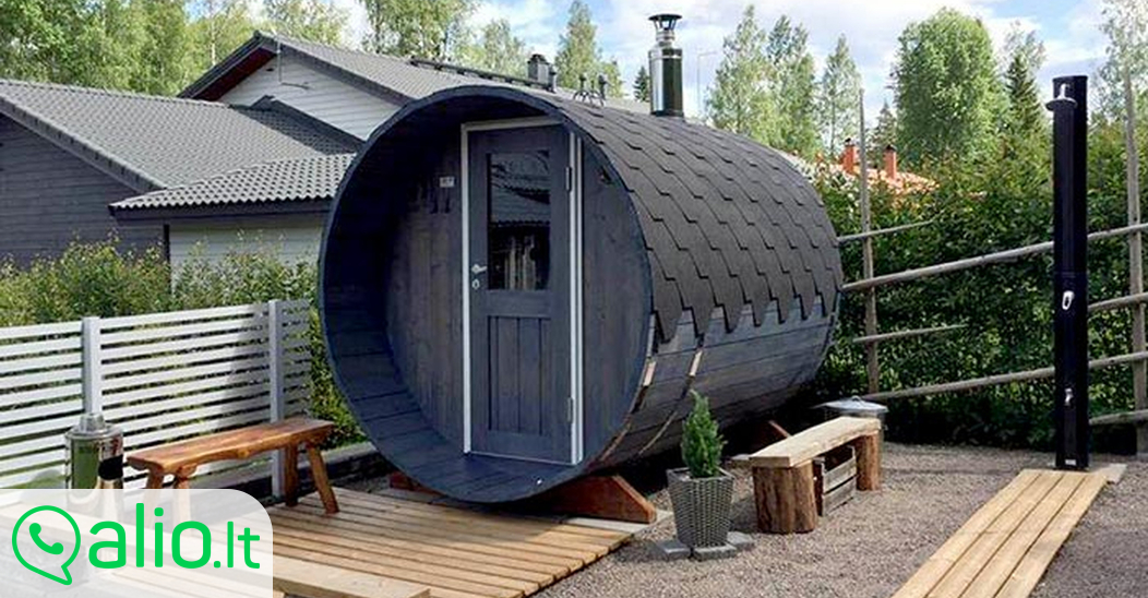 Pirtis backa statine, apvali sauna, hobbit sauna, elipse, Kempingo ...