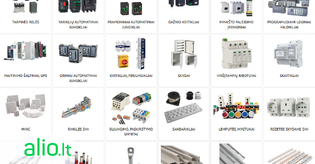 Elektros prekes, nuotėkio relė, automatinis jungiklis, termorelė ...